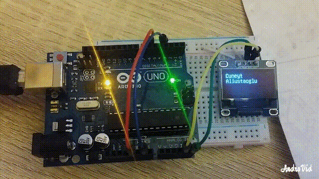 U8GLib kütüphanesi ve Page Loop ile Arduino Uno & I2C OLED kullanımı